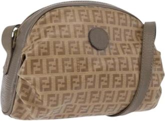 Fendi Sac bandouli&egrave;re Zucchino en toile Pre-owned - Femme - Pre-owned - Brun - Taille: ONE Size