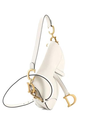Dior sac port&eacute; &eacute;paule Saddle Handbag &agrave; bride - Tons neutres