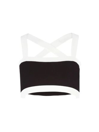 Nina Ricci haut crop en maille - Noir