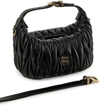 Miu Miu Contenitori Lederhandtasche - Schwarz