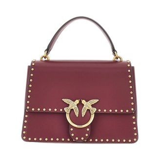 Pinko Ledertasche mit Love Birds Schnalle - - Bags - Damen - Rot - ONE SIZE
