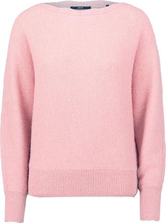 Zero Damen Strickpullover mit U-Boot Ausschnitt 34, Rose Melange
