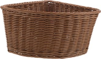 DOITOOL Lüfterförmiger Eckspeicherkorb Gewebter Korb Schreibtisch Organizer Badezimmerkörbe Organizer-Behälter für das Badezimmer Snackspeicherkorb Kleinkorb 