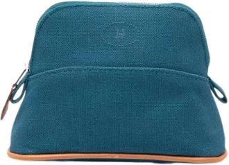 Herm&egrave;s Pre-owned Pochette en toile - Femme - Pre-owned - Bleu - Taille: ONE Size