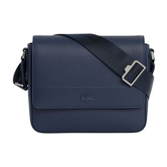 Lacoste Homme, Sacs, Bleu, Taille: ONE Size Chantaco Leather Messenger Bag