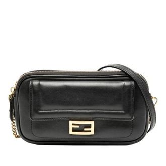 Fendi Sac bandouli&egrave;re en cuir Pre-owned - Femme - Pre-owned - Noir - Taille: ONE Size