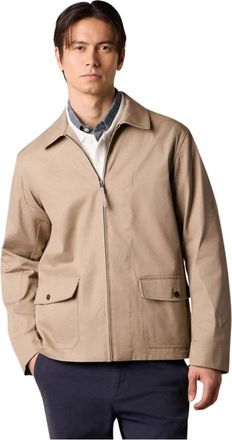 Brooks Brothers Homme, Vestes, Beige, Taille: 2XL Veste &agrave; Col Chemise