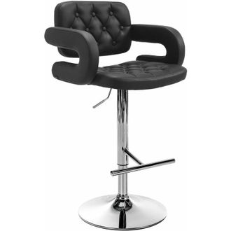 Clp Barhocker Dublin Kunstleder schwarz chrom