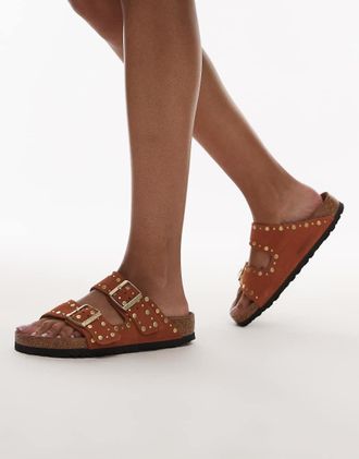 Birkenstock Arizona - Sandales &agrave; rivets - Rouille fonc&eacute;-Orange