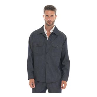HUGO BOSS C-Carper Overshirt - - Shirts - Herren - Blau - 2XL