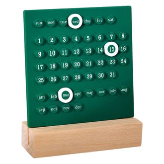 MagiDeal Mode Kalender DIY Ring wiederverwendbarer handgefertigter Datumsaufzeichnungs-Tischkalender für Bürobedarf Home Shops Dekorationszubehör, grün