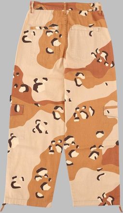 Arte Reversible Camouflage Cotton Cargo Pants - Tan