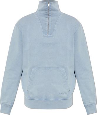 A.P.C. A.p.c., Homme, Sweatshirts et sweats &agrave; capuche, Bleu, Taille: XL Pocket SweaT-shirt