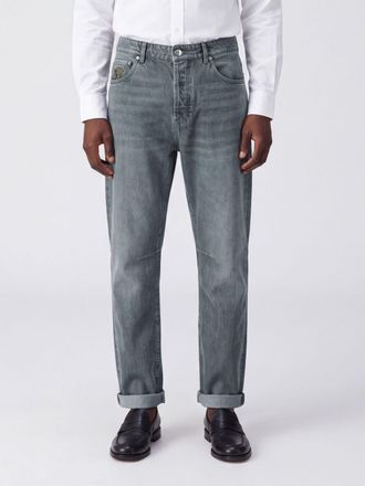 Brunello Cucinelli Jean droit en denim pur cachemire &agrave; cinq poches