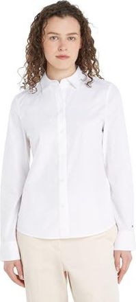 Tommy Hilfiger Blouse Femme Regular Shirt Coton, Blanc (Th Optic White), 38
