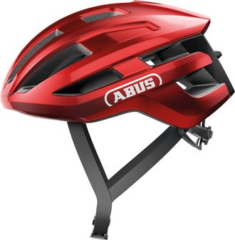 ABUS Rennradhelm PowerDome - leichter Fahrradhelm mit cleverem Belüftungssystem und aerodynamischem Profil - Made in Italy - für Damen und Herren - Rot, Gr