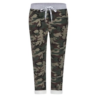 Mississhop 287 Damen Hose Cargohose Blumen Sweatpants Jogginghose Baumwolle Freizeithose Boyfriend Milit&auml;r Modell 15