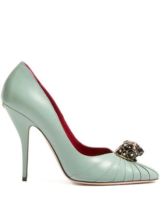 Valentino Garavani Panthea Pumps aus Ziegenleder - Gr&uuml;n