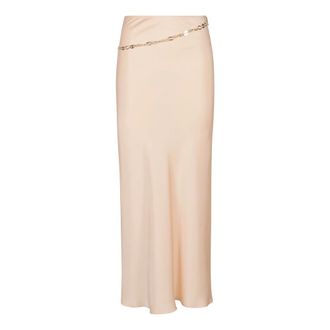 Paco Rabanne Femme, Jupes, Beige, Taille: 36 FR Chain-Detail Maxi Skirt