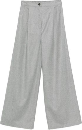 Barba Femme, Pantalons, Gris, Taille: 42 FR Pantalon en laine vierge