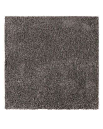 benuta Basic Hochflorteppich Soho - grau 200x200 cm - Kuschelig Weicher Teppich im Minimalistischen Look - Pflegeleicht - Fu&szlig;bodenheizung Geeignet