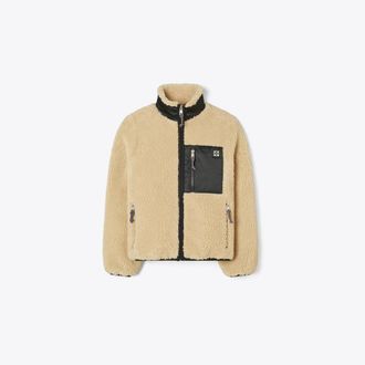Tory Burch Colorblock-Fleecejacke