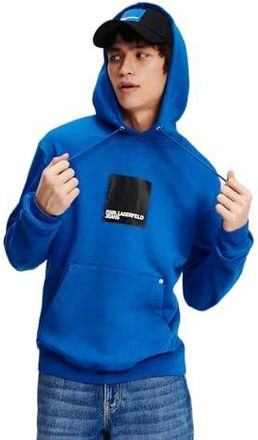 Karl Lagerfeld Karl Lagerfeld Jeans, Homme, Sweat &Agrave; Capuche Avec Logo Box, Coupe R&eacute;guli&egrave;re, Bleu, M