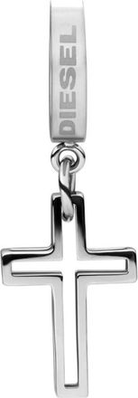 Diesel Herrenohrringe aus Edelstahl oder Halbedelmetall mit B&uuml;gelverschluss, Silberfarben