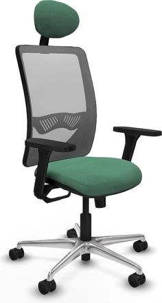 Piqueras y Crespo B&uuml;rostuhl Zulema mit 3D-Armlehnen, h&ouml;henverstellbarer Lendenwirbelst&uuml;tze und festem Kopfteil, ausgestattet mit 3-fach verstellbarem Syncro und Schneid