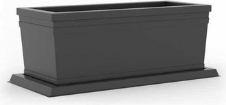 Monacis Pot à fleurs lisse cm 80 anthracite en polymère Monacis - 80X40X34 H