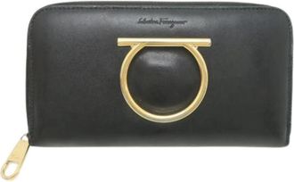 Ferragamo Portefeuille long (bi-pli) doccasion - Femme - Pre-owned - Noir - Taille: ONE Size