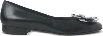 Chanel ballerines Camellia en cuir - Noir