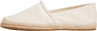 Tommy Hilfiger Damen Espadrilles Fringe Canvas Closed mit Logo, Elfenbein (Muslin), 42