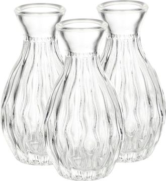 PartyKindom 3 Stück Duft Diffusorflaschen Aus Glas Mit Breiter Öffnung 100ml Aromatherapie Flaschen Transparent Vielseitig Für Parfüm Ätherische Öle Und Dekoratio