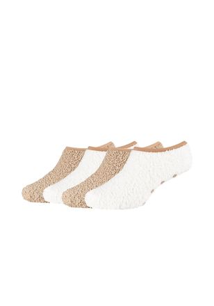 Camano 1142296000 - Damen sustainable cosy Kuschel ABS Sneaker 4 Paar, taupe, Größe 39/42
