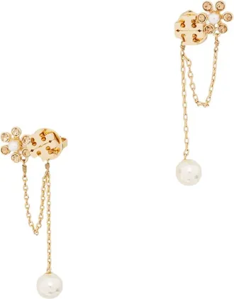 Tory Burch Boucles doreilles pendantes en perles Moondance - Femme - Accessoires - Jaune - Taille: ONE Size