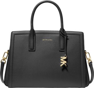 Michael Kors Women Md Satchel Hand Bag, Schwarz