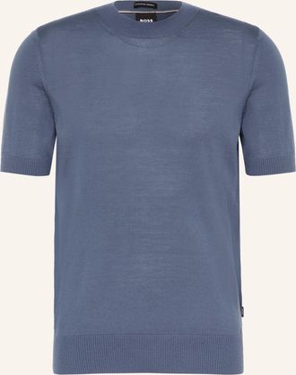HUGO BOSS Strickshirt Umauro blau