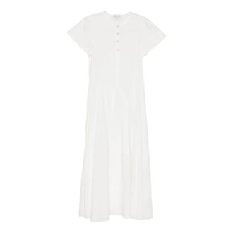 Forte_Forte Abito Spicchi Popeline Cotone - - Dresses - Damen - Wei&szlig; - M
