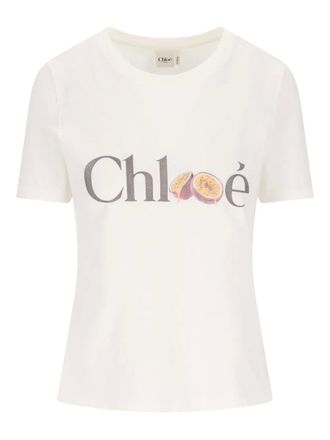 Chlo&eacute; t-shirt &agrave; logo - Tons neutres