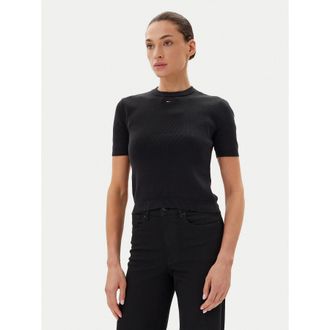 Tommy Jeans T-Shirt Essential DW0DW19336 Schwarz Regular Fit