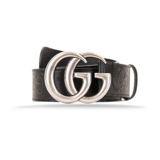 Gucci GG Interlock Gepr&auml;gter G&uuml;rtel - - Accessories - Herren - Schwarzk - 65 CM