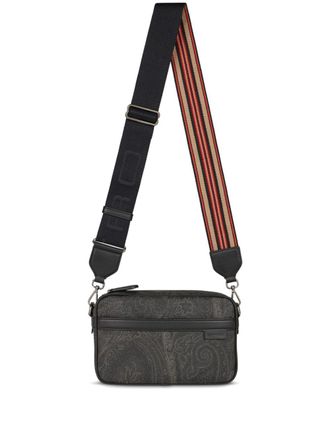 Etro mini sac à bandoulière à motif cachemire - Gris