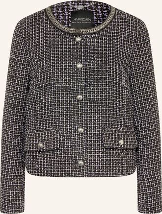 Marc Cain Kastenjacke Aus Tweed Mit Schmucksteinen schwarz