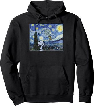 Peanuts Sternennacht Snoopy & Woodstock Ballon Pullover Hoodie