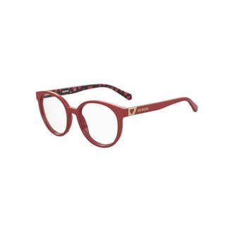 Love Moschino Femme, Accessoires, Rouge, Taille: ONE Size Lunettes à Montures en Acétate Multicolore