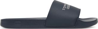 Tommy Hilfiger Pantoletten Tommy Hilfiger Raised Pool Slide FM0FM05761 Dunkelblau