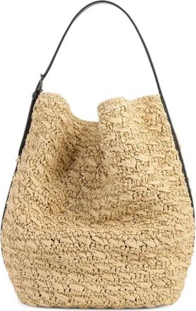 Toteme Femme, Sacs, Beige, Taille: ONE Size Sac cabas en raphia ceintur&eacute;