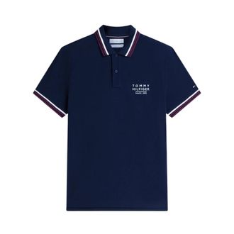 Tommy Hilfiger RWB Kragen/B&uuml;ndchen Detail Reg Polo - - Tops - Herren - Blau - M