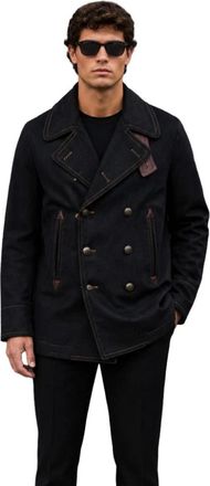 Dolce & Gabbana Homme, Manteaux, Bleu, Taille: 2XL Double-Breasted Denim Jacket
